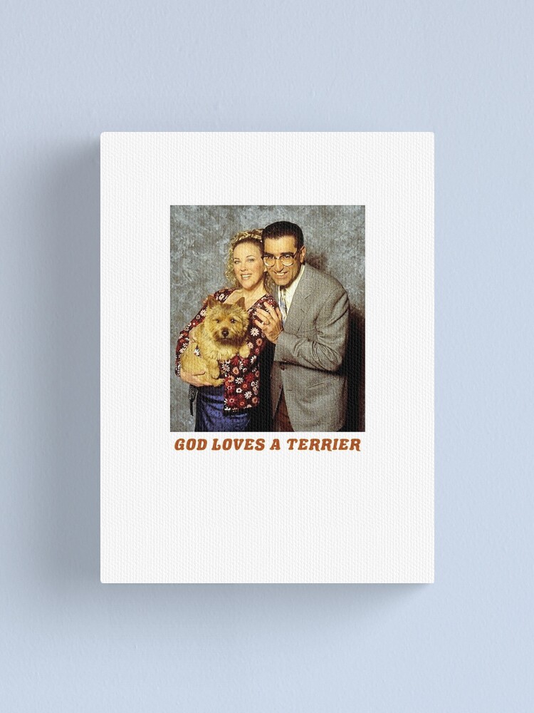 "GOD LOVES A TERRIER" Canvas Print for Sale by pinkney | Redbubble