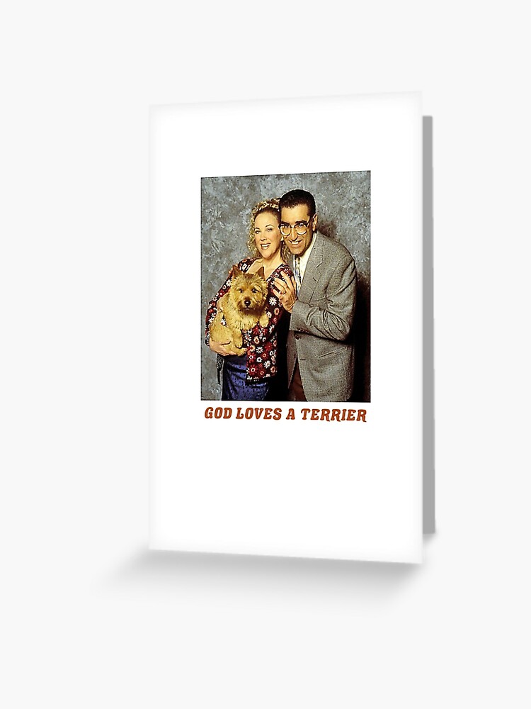 "GOD LOVES A TERRIER" Greeting Card for Sale by Retro Active | Redbubble
