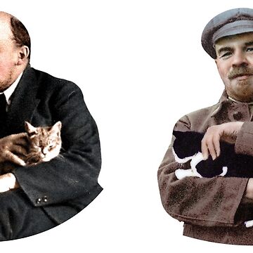 "Lenin With Cats" Sticker for Sale by KulakPosting | Redbubble
