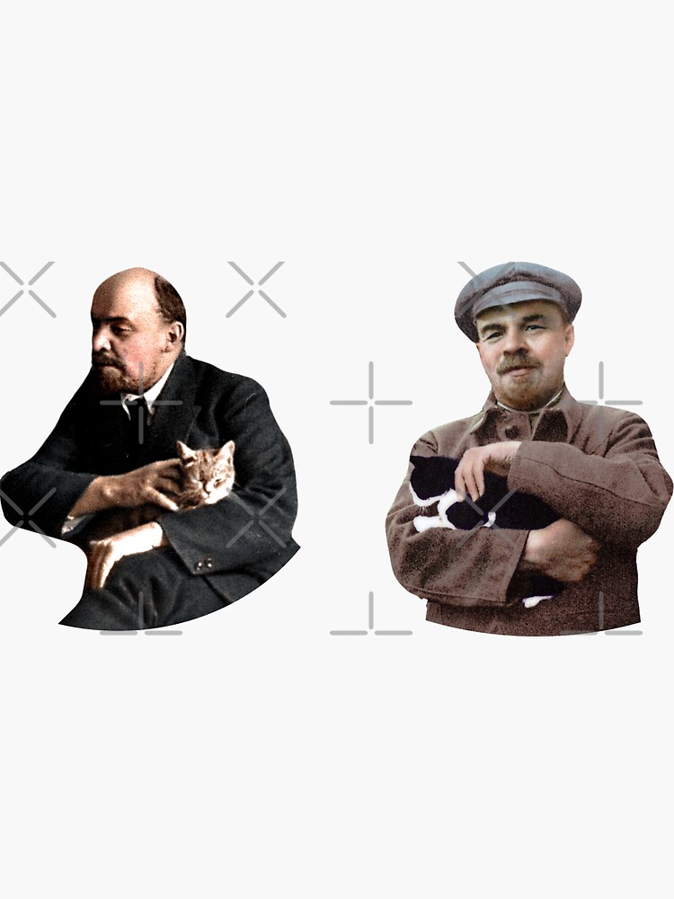 "Lenin With Cats" Sticker for Sale by KulakPosting | Redbubble