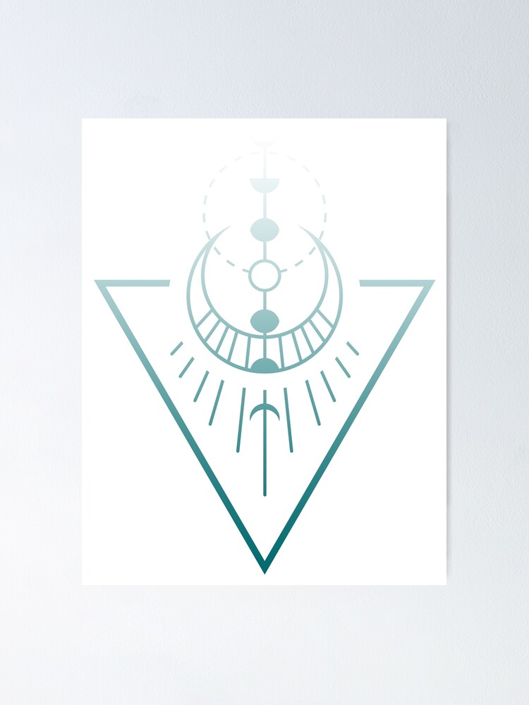 "geometric triangle lunar eclipse" Poster for Sale by somatosis | Redbubble