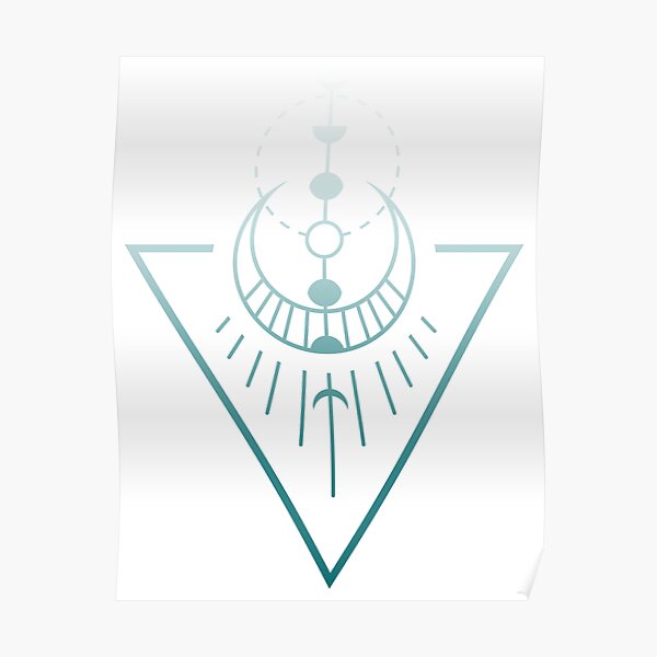 "geometric triangle lunar eclipse" Poster for Sale by somatosis | Redbubble