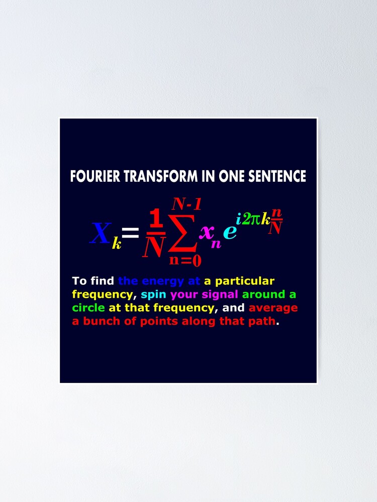 "Fourier Transform Formula" Poster by Shapes-Mania | Redbubble