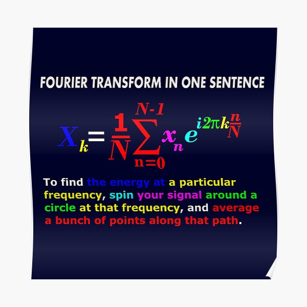 "Fourier Transform Formula" Poster by Shapes-Mania | Redbubble