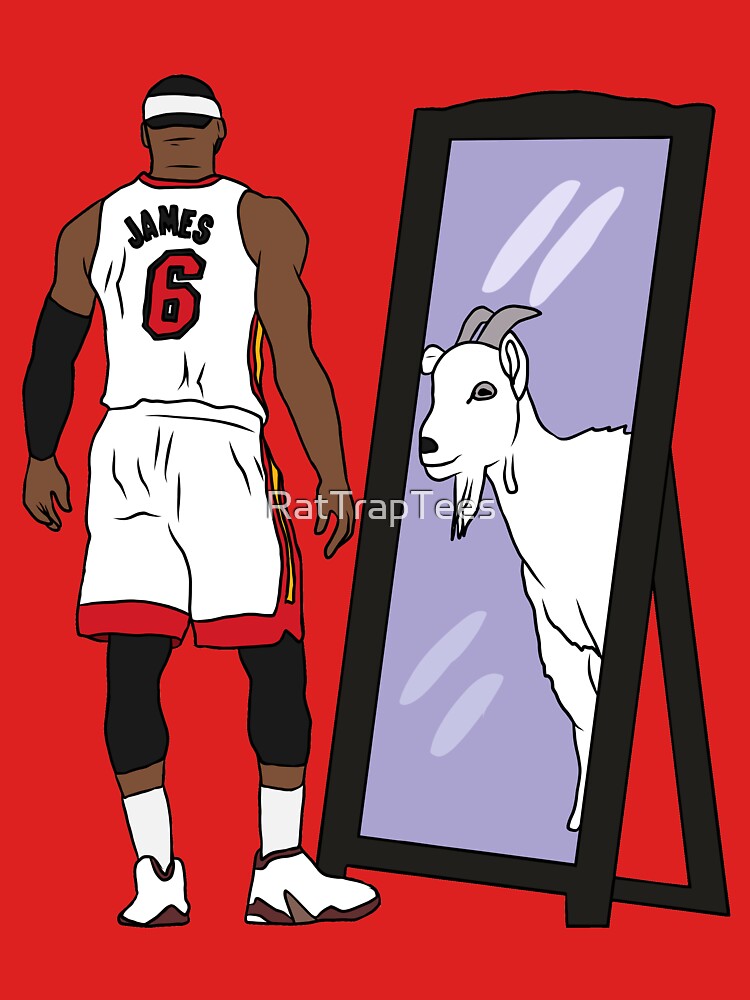 "LeBron James Mirror GOAT (Heat)" T-shirt for Sale by RatTrapTees ...