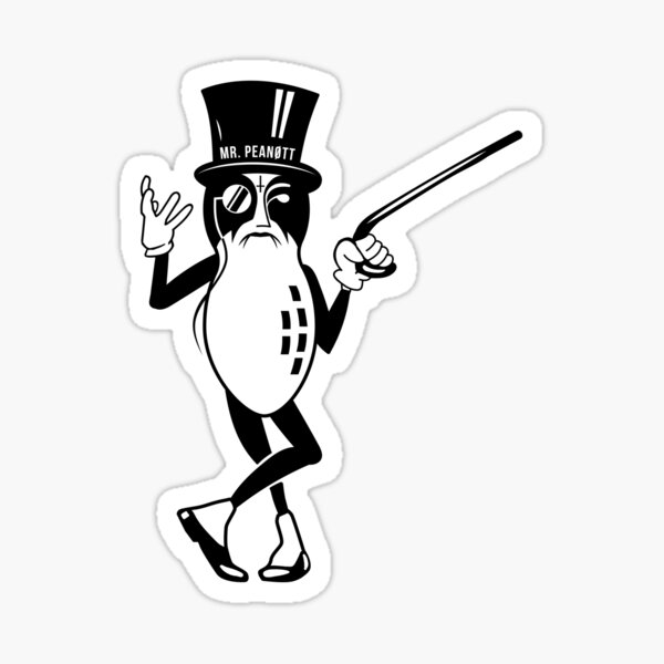 "Mr. Peanøtt (Black Metal Mr. Peanut)" Sticker for Sale by ...