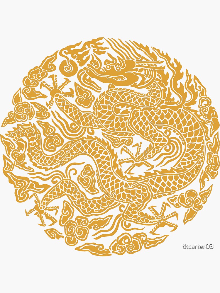 "dragon circle" Sticker by tkcarter03 | Redbubble