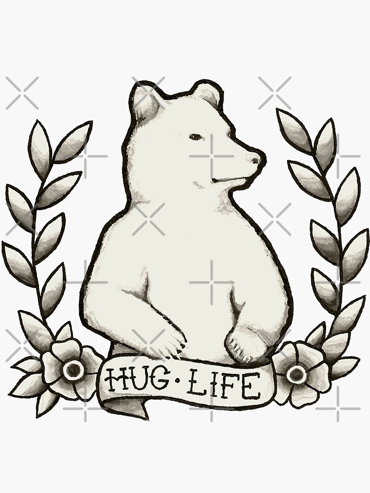 "Bear Hug Life" Sticker for Sale by voxtopus | Redbubble