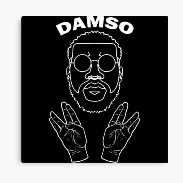 "Damso noir et blanc" Canvas Print for Sale by EddarGalery | Redbubble