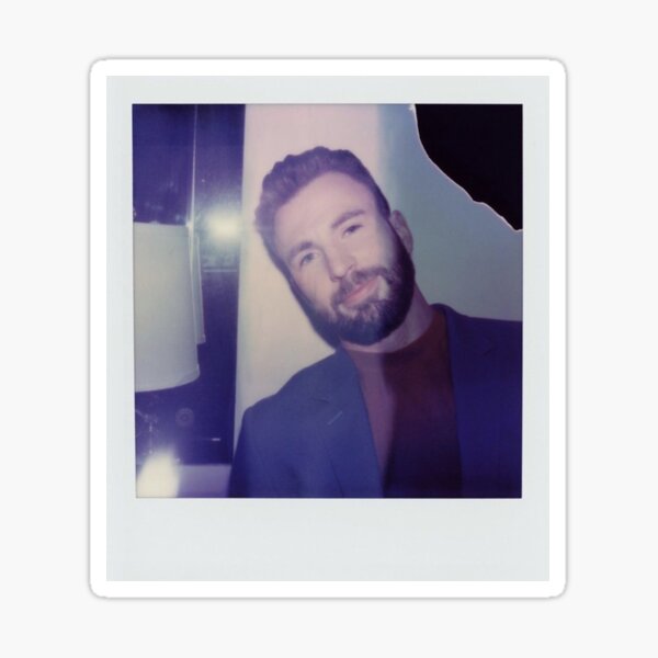 "Chris Evans Polaroid " Sticker for Sale by cupidchu | Redbubble