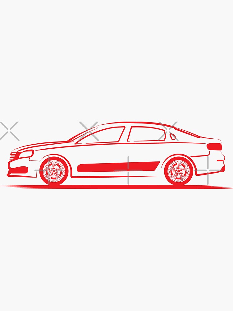 "Citroën C6 Citroen C6 Red" Sticker by azoid | Redbubble