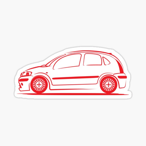"Citroën C3 Citroen C3 Red" Sticker for Sale by azoid | Redbubble