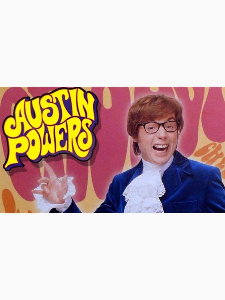 "Austin Powers" Sticker for Sale by pjoops | Redbubble