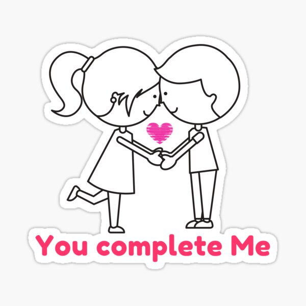 "You complete me" Sticker by cefotaxx | Redbubble