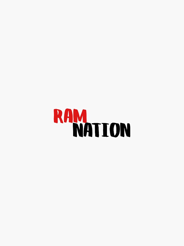 "Ram Nation" Sticker by mikaylalupinski | Redbubble