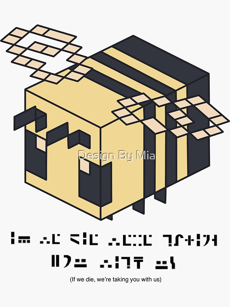 Pegatina «Pegatina Las abejas son importantes - Minecraft Bee» de ...