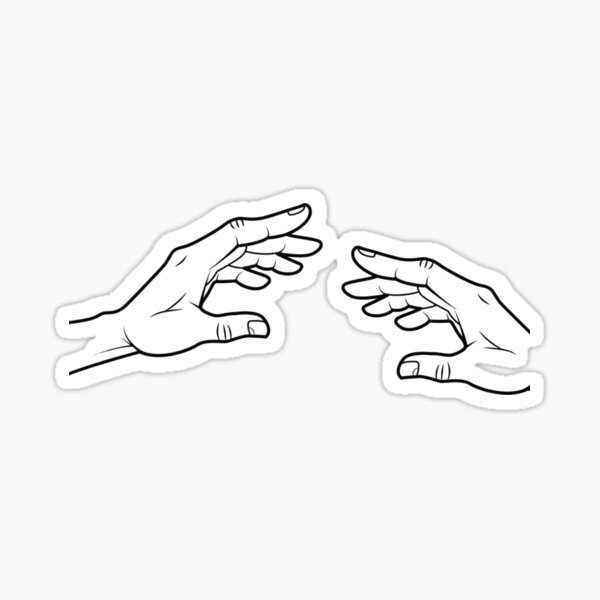 "Aesthetic Hands Touching" Sticker by mkpink04 | Redbubble