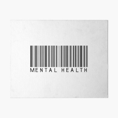 "Mental Health Bar Code Trendy Custom Sticker Pack" Art Board Print for ...