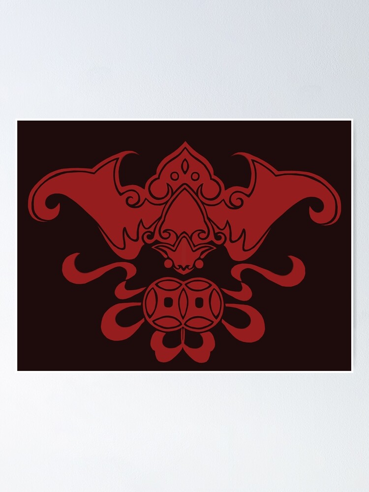 "Lucky Bat, Good Fortune Bat, Chinese Bat" Poster for Sale by ...