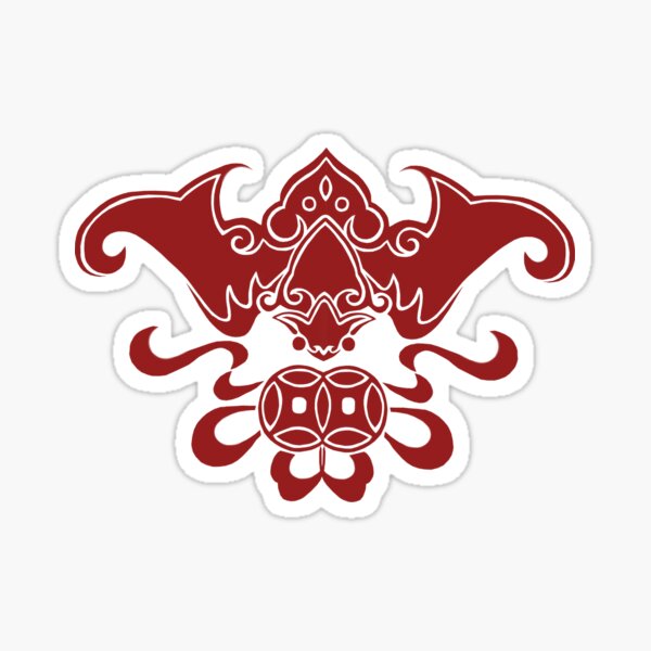 "Lucky Bat, Good Fortune Bat, Chinese Bat" Sticker for Sale by ...