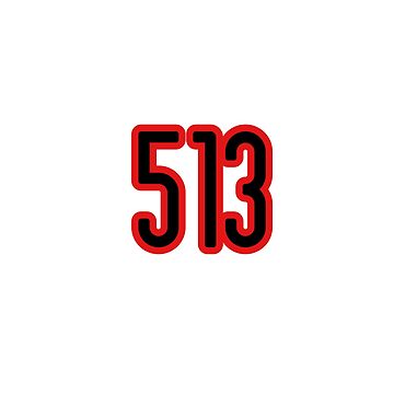 "513 area code" Sticker for Sale by arusty16 | Redbubble