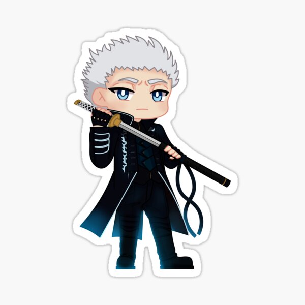"Devil May Cry - Vergil ( Chibi )" Sticker for Sale by kofi-jelly ...