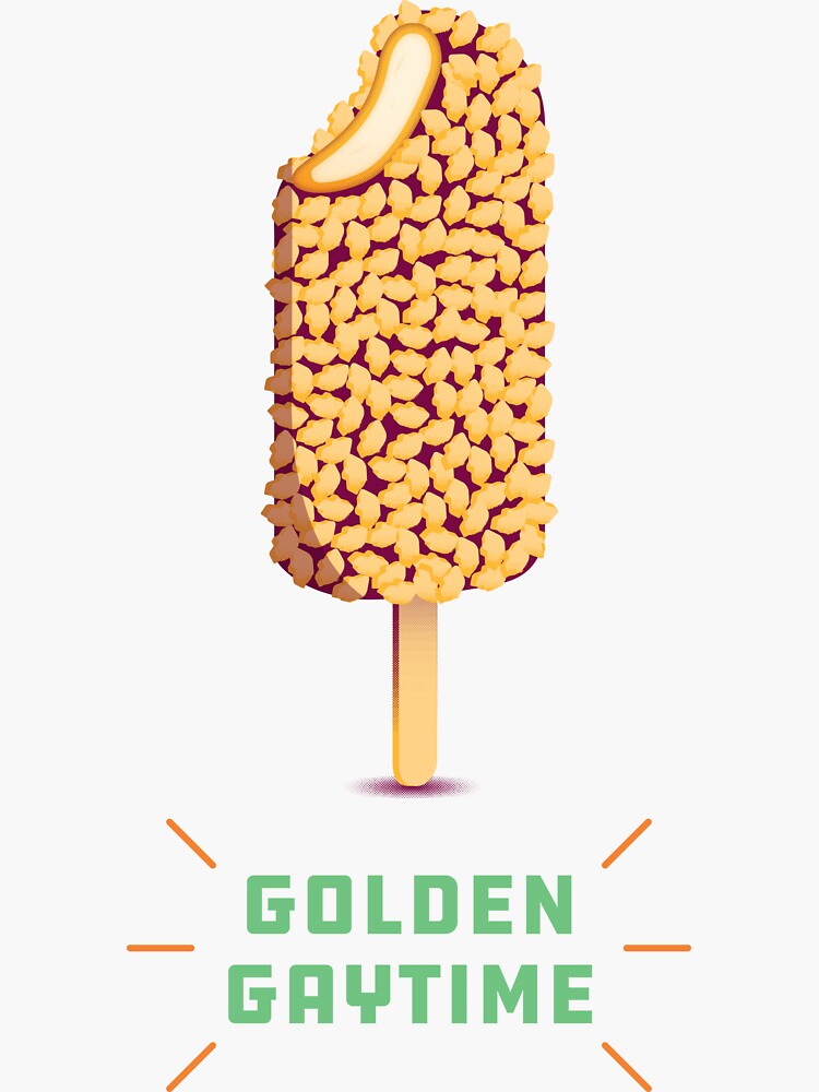 "Golden Gaytime" Sticker for Sale by etcstudios | Redbubble
