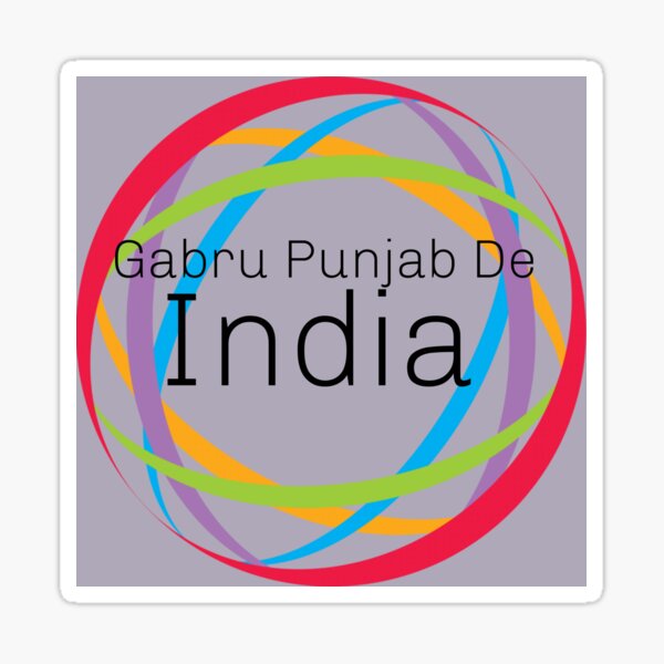 "Gabru Punjab de" Sticker for Sale by Angrej123 | Redbubble