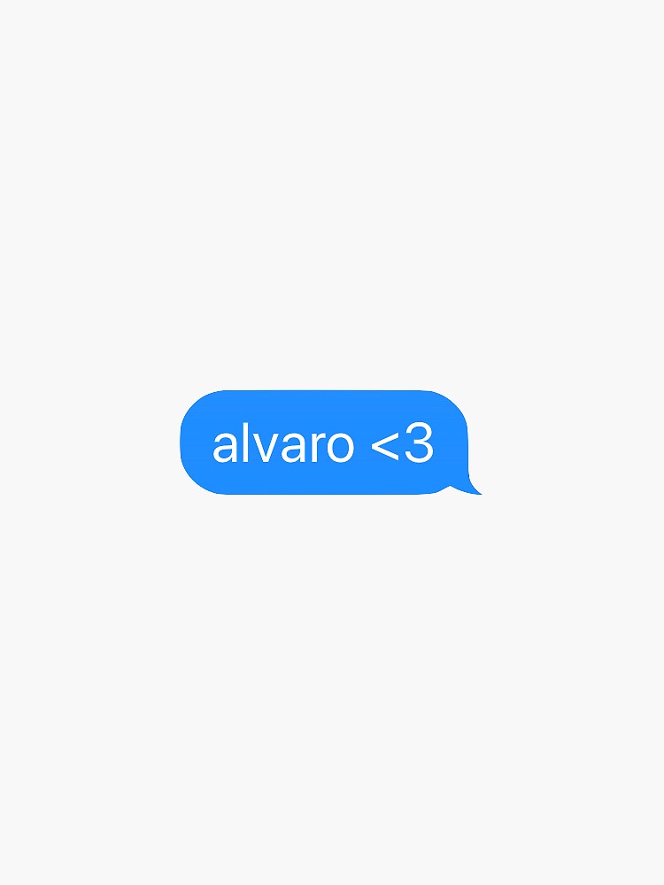 "alvaro text bubble sticker" Sticker for Sale by puamelia22 | Redbubble
