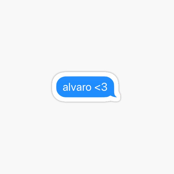 "alvaro text bubble sticker" Sticker for Sale by puamelia22 | Redbubble