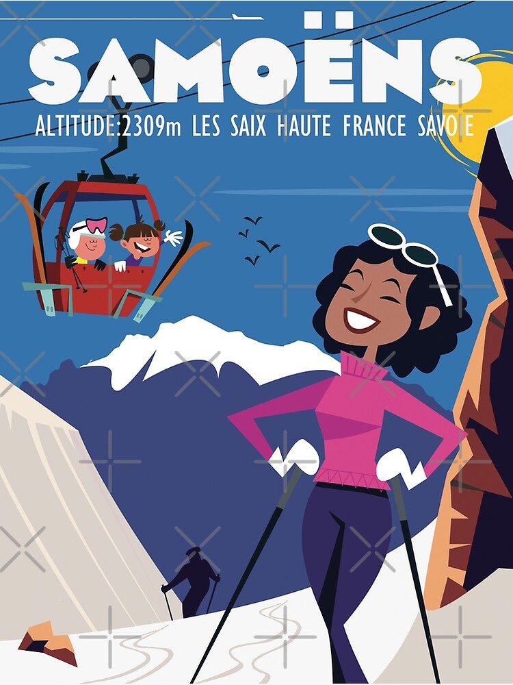 "Samoens poster" Poster for Sale by Gary Godel | Redbubble
