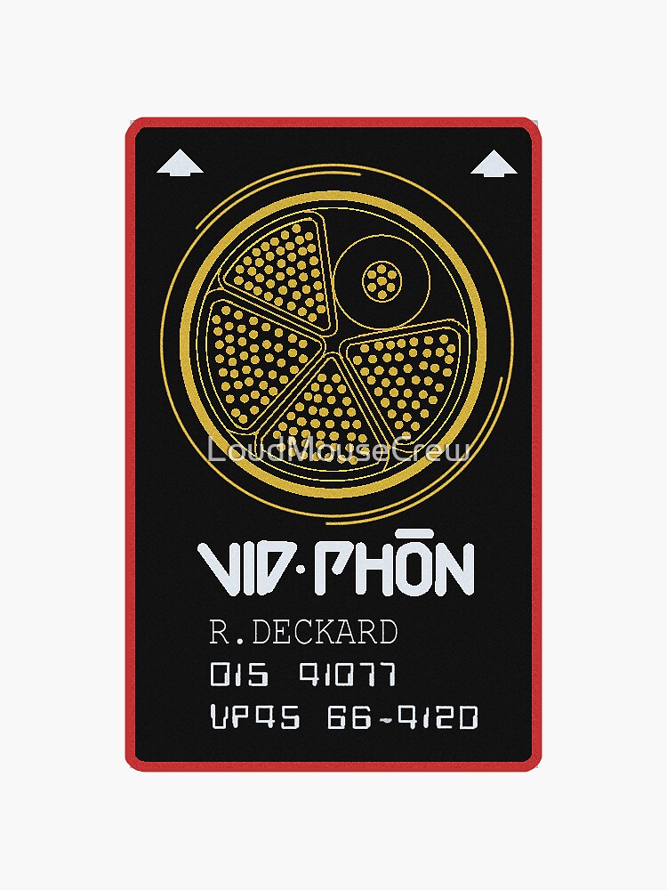"BLADE RUNNER CARD VID PHON Sticker" Sticker for Sale by LoudMouseCrew ...