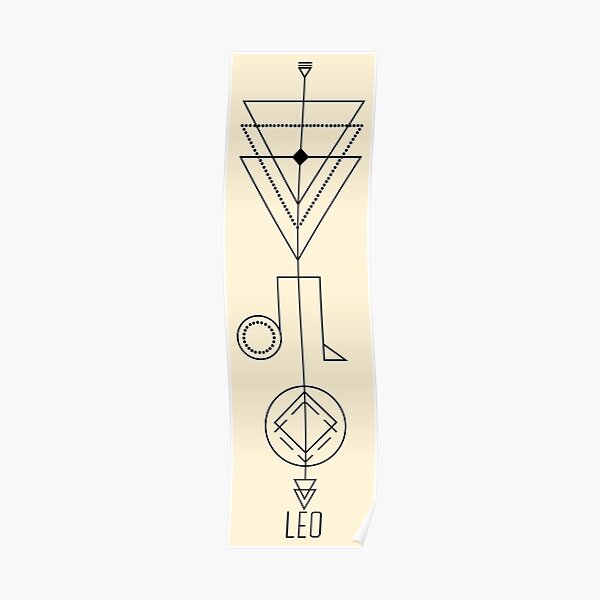 "Leo - Line Art" Poster for Sale by dyutiart | Redbubble