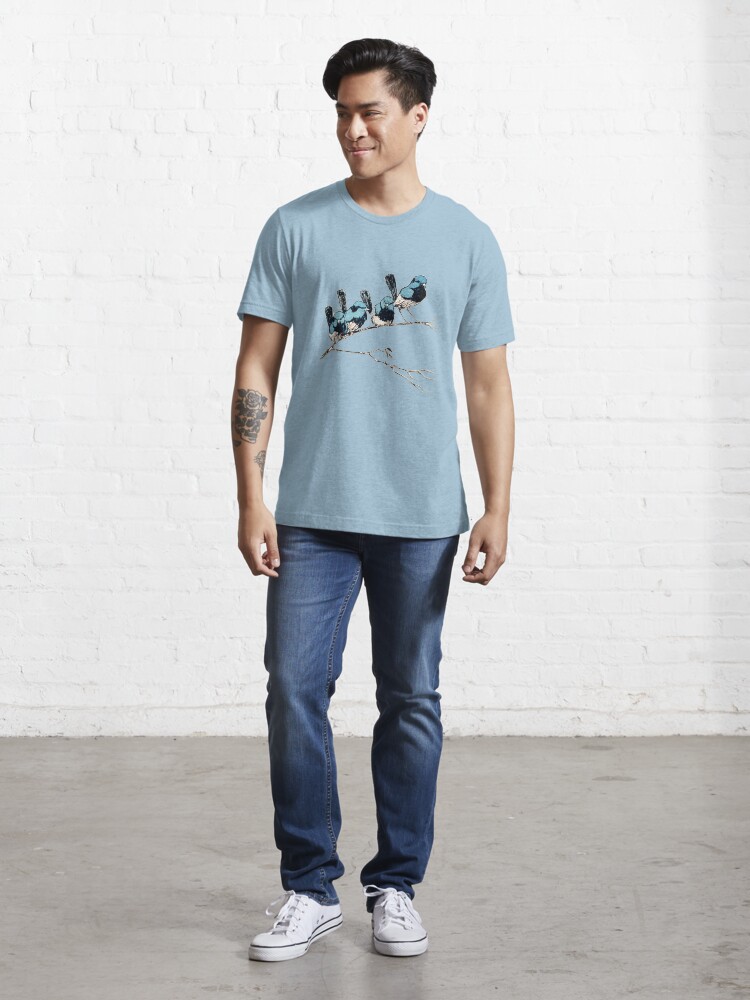 "Blue Wren" T-shirt for Sale by Narelle | Redbubble | bird t-shirts ...