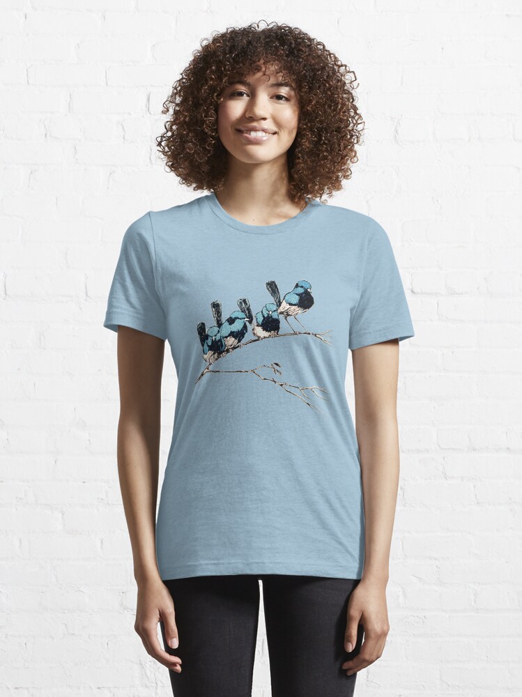 "Blue Wren" T-shirt for Sale by Narelle | Redbubble | bird t-shirts ...