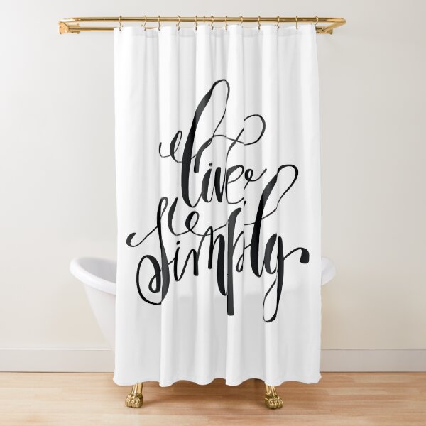 Live Simply Inspirational And Motivational Quotes Shower Curtain For