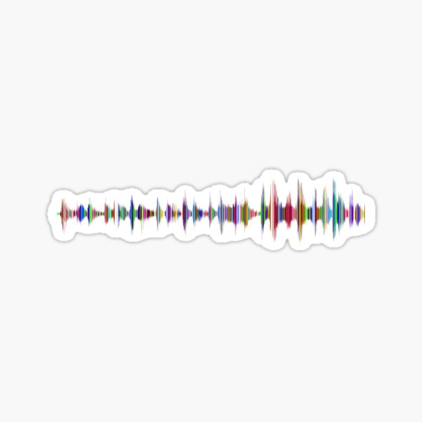 "Groovy multi colour sound wave" Sticker for Sale by ZappyIsHere ...