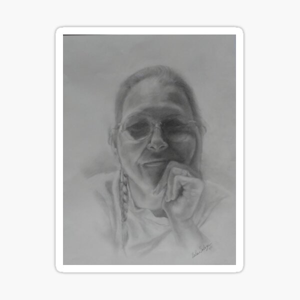 "Self-Portrait" Sticker for Sale by art-by-salazar | Redbubble