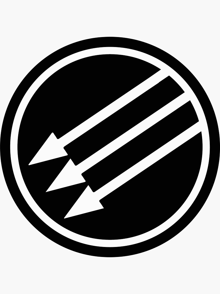 "Three Arrows - Anti Fascist" Sticker for Sale by Komandor-szep | Redbubble