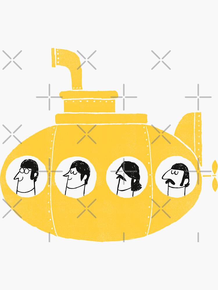 "yellow submarine" Sticker for Sale by tonyneal | Redbubble
