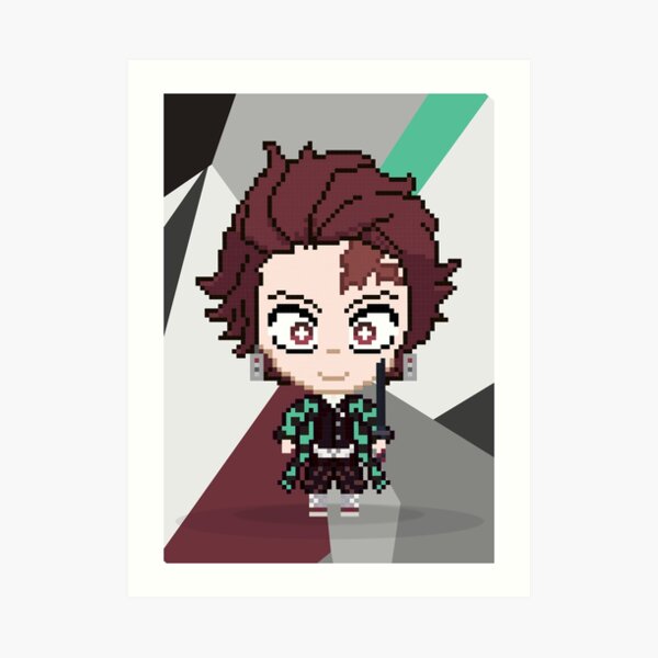 "Demon Slayer: Tanjiro Kamado Pixel Art" Art Print by Dirrajnoswal ...