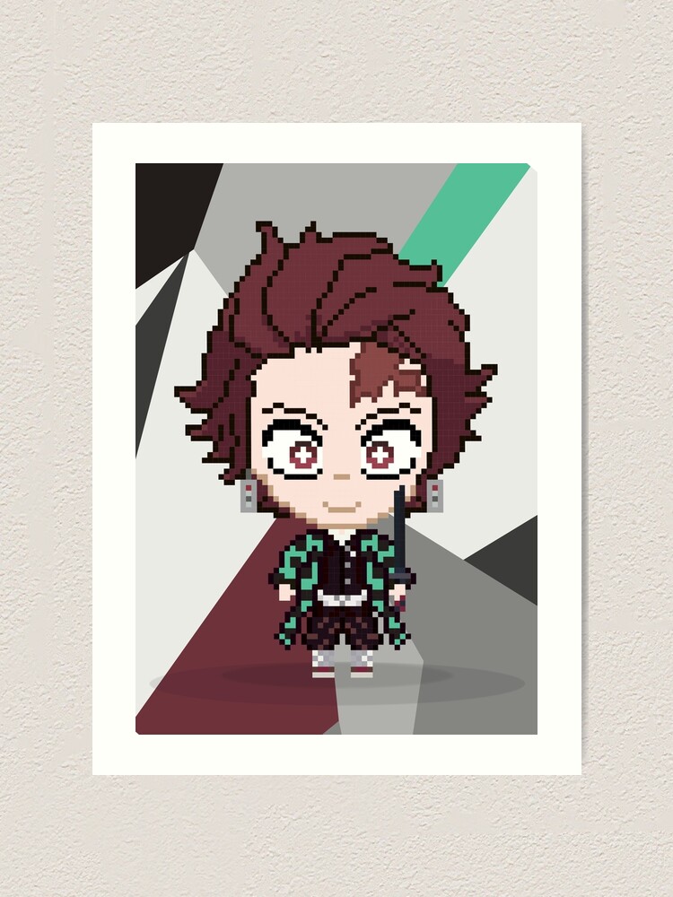 "Demon Slayer: Tanjiro Kamado Pixel Art" Art Print by Dirrajnoswal ...