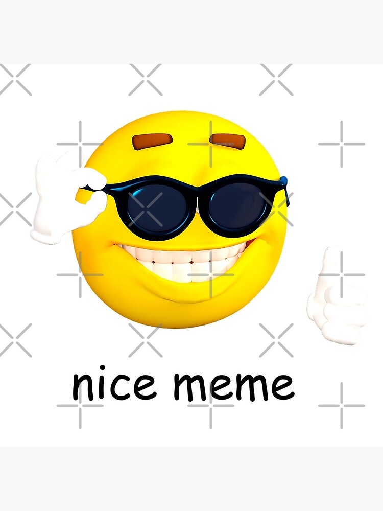 "Nice Meme Emoji" Canvas Print for Sale by aMemeStore | Redbubble