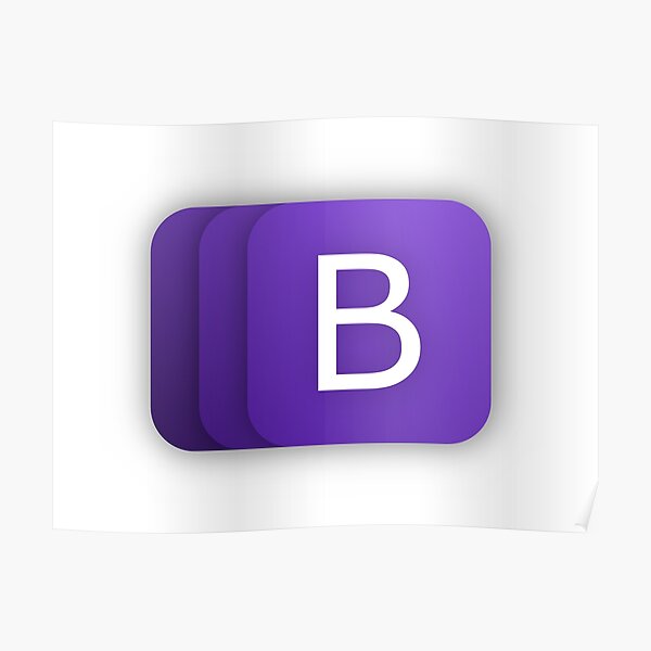 "Bootstrap 4 logo" Poster by WiloAhadi | Redbubble