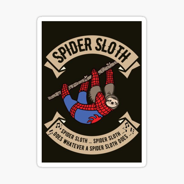 "The Highly Lovable Spider Sloth !" Sticker for Sale by chris-ellis-art ...