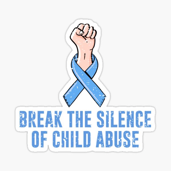 "End Child Abuse" Sticker by artworkbyrihen | Redbubble