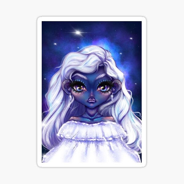 "Galaxy Girl" Sticker for Sale by TinyTeaDrinker | Redbubble