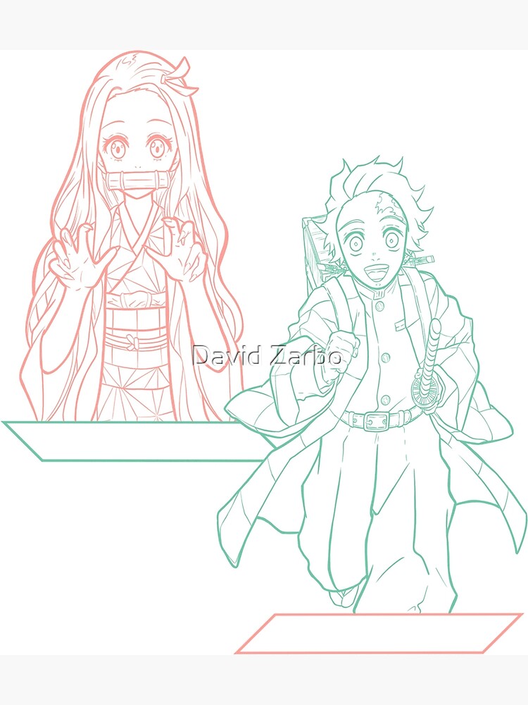 "Demon Slayer Line Work" Poster by theDizzyONE | Redbubble