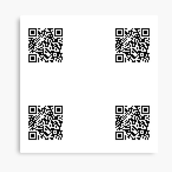 Qr Code Rick Roll Canvas Prints | Redbubble