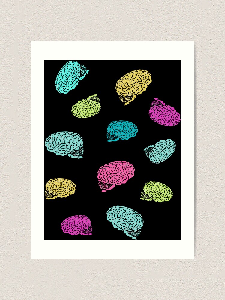 "human brain collage in color" Art Print by RosArt100 | Redbubble
